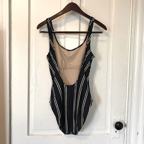 J Crew Swim J Crew Striped Navy One Piece Bathing Suit Poshmark